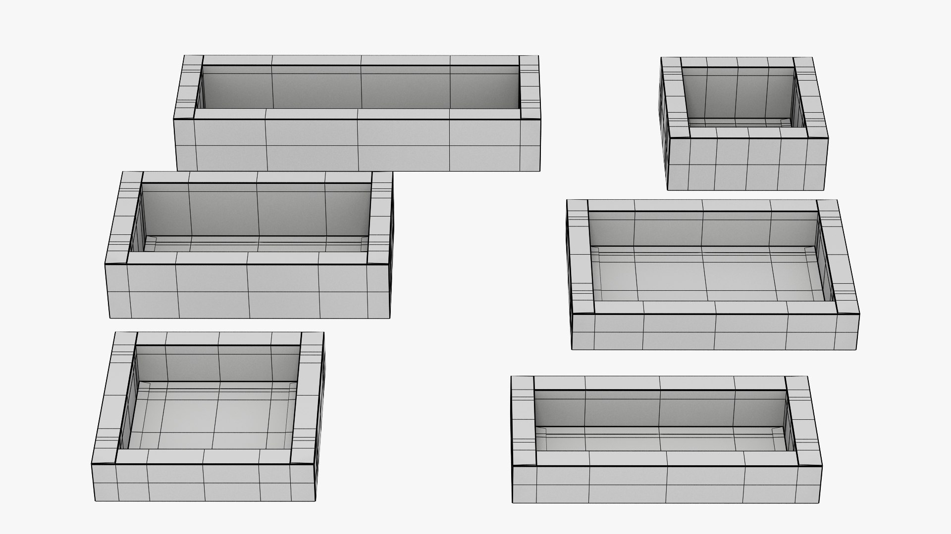 3D boxes set - TurboSquid 1636321