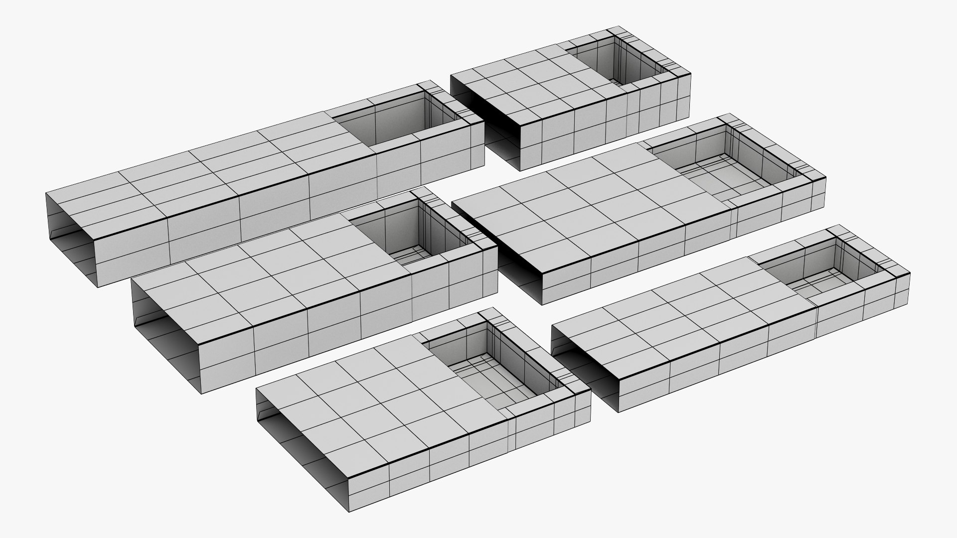 3D boxes set - TurboSquid 1636321