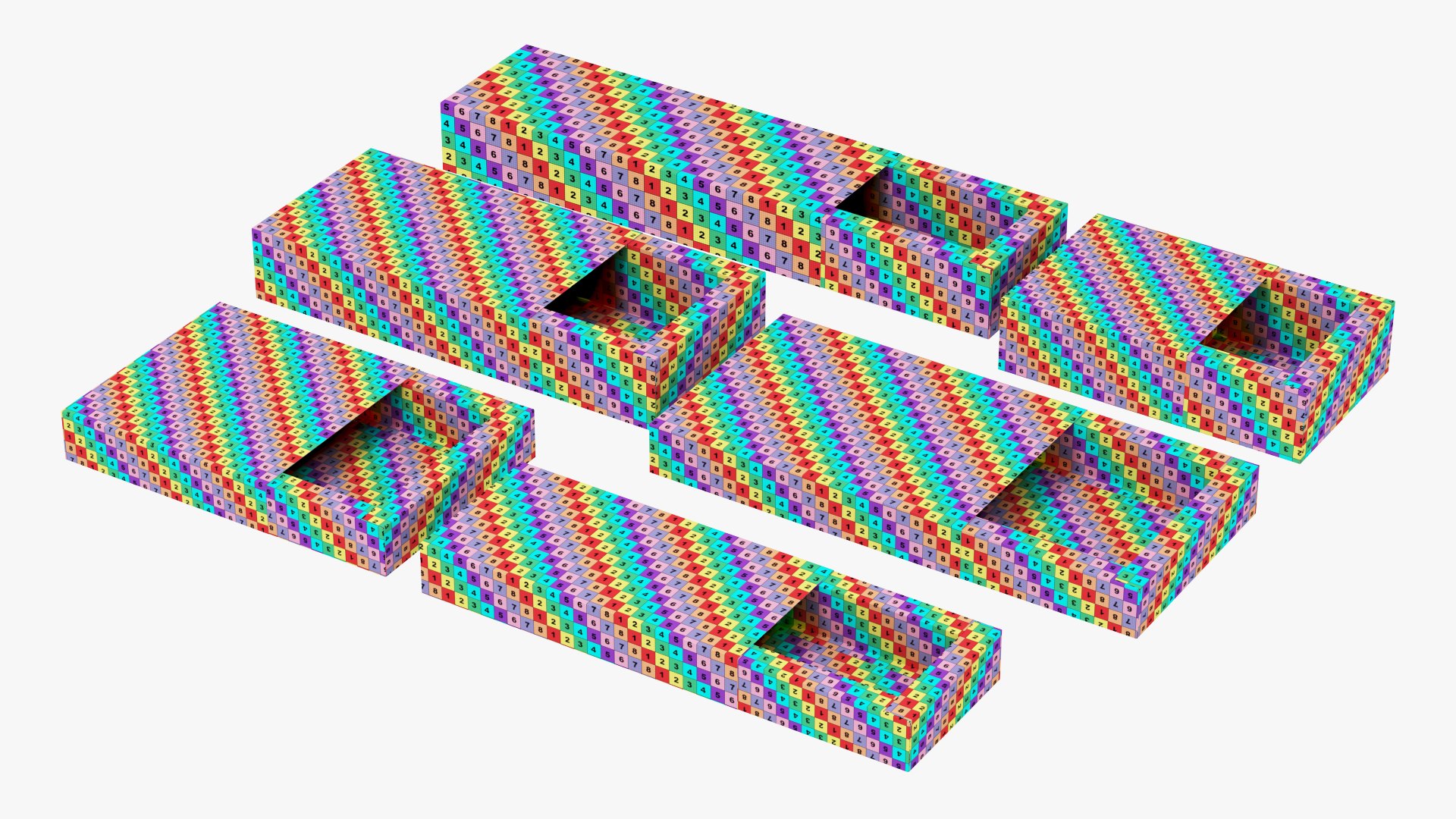 3D boxes set - TurboSquid 1636321