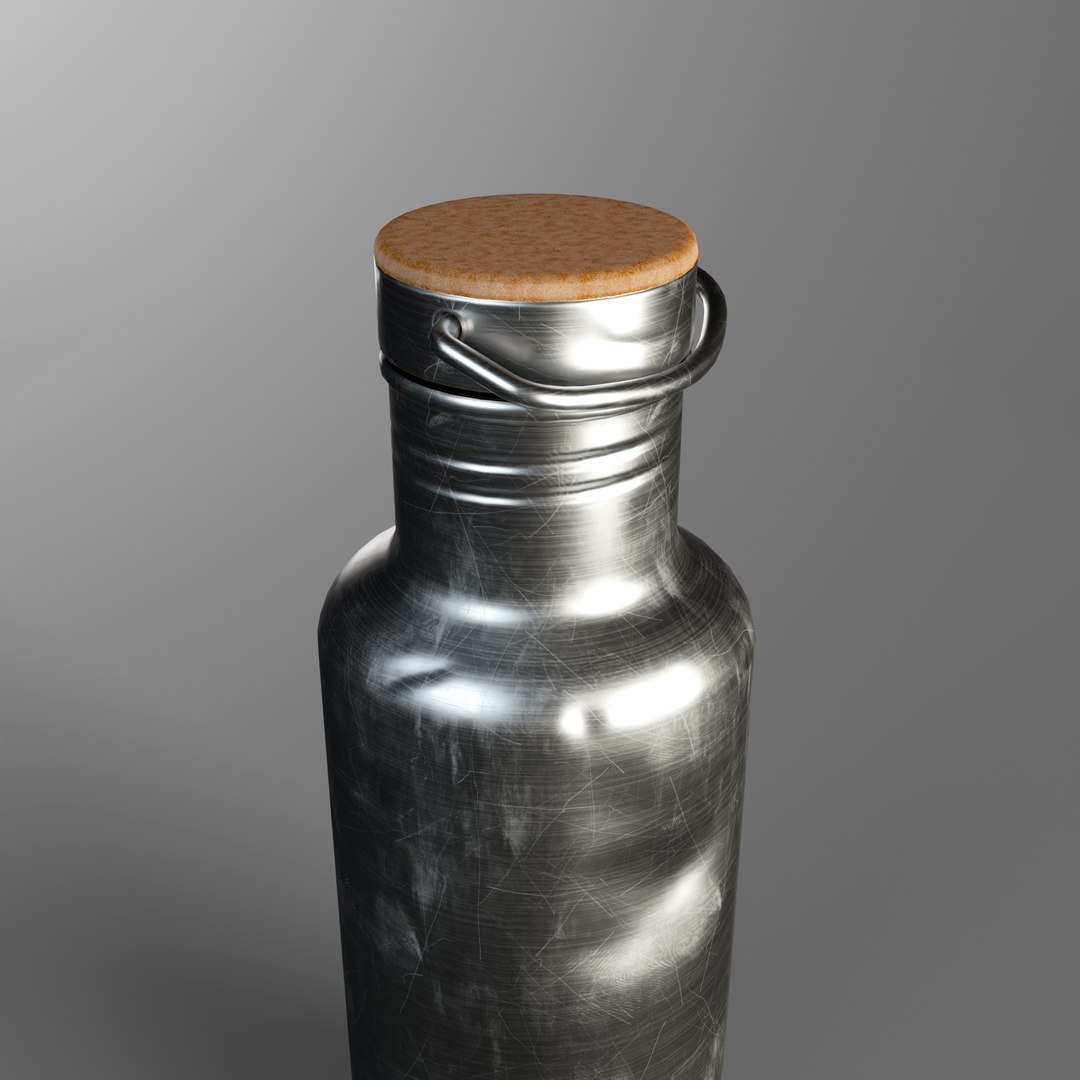 Worn Metal Bottle 3D - TurboSquid 2154396