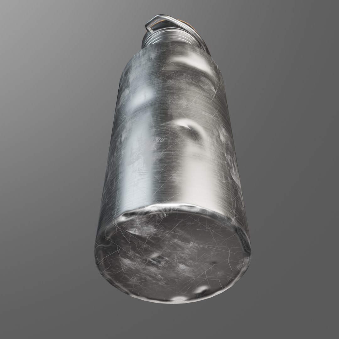 Worn Metal Bottle 3D - TurboSquid 2154396