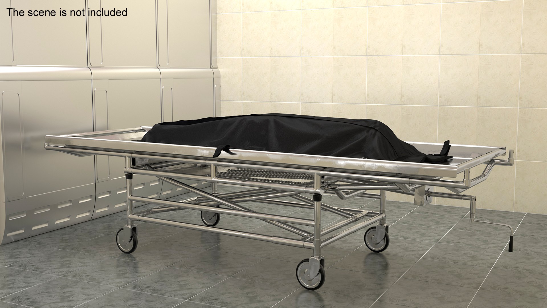 Body Bag On A Hospital Gurney 3D - TurboSquid 2164606