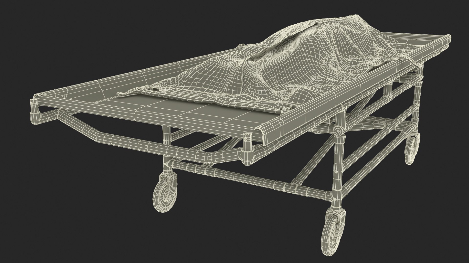 Body Bag on a Hospital Gurney 3D - TurboSquid 2164606