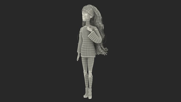 modelo 3d Barbie Doll With Long Hair - TurboSquid 1990725