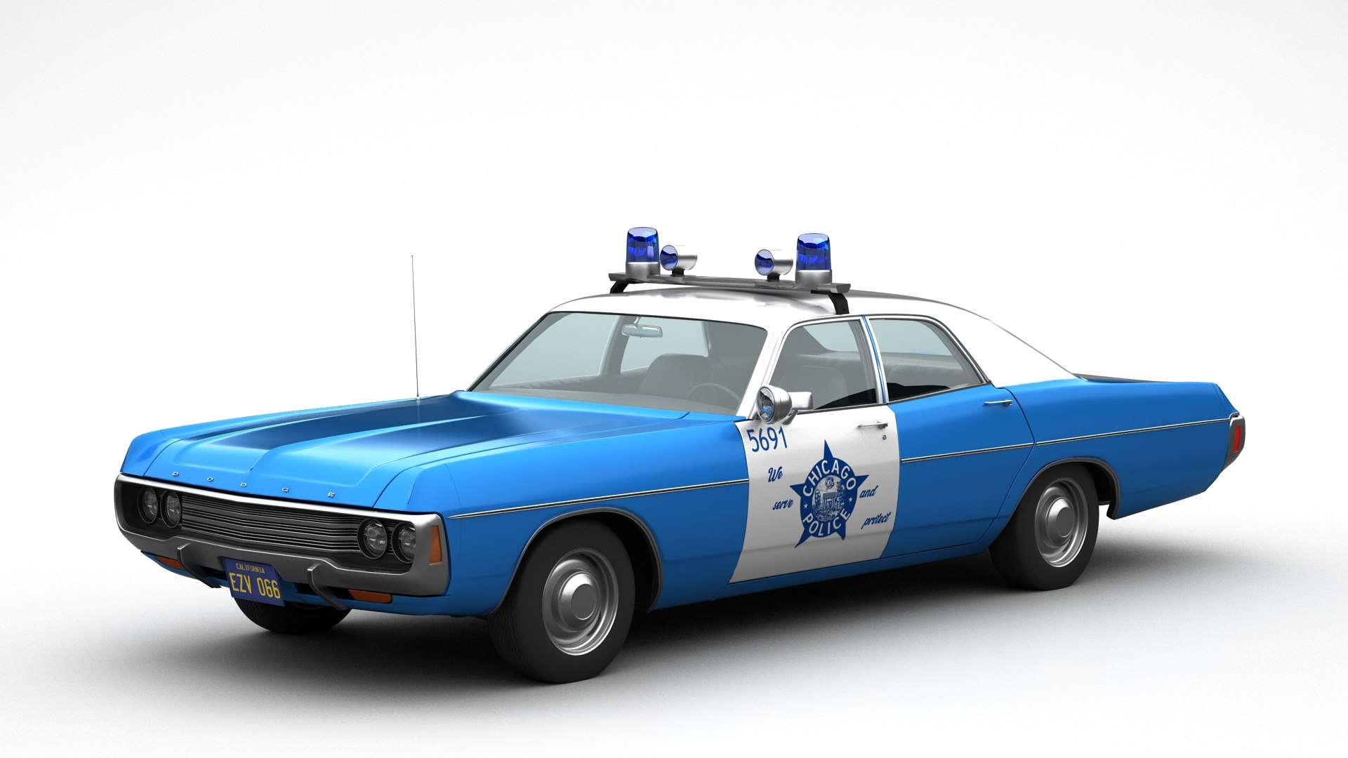 Dodge Polara Police 1971 3D - TurboSquid 1999470