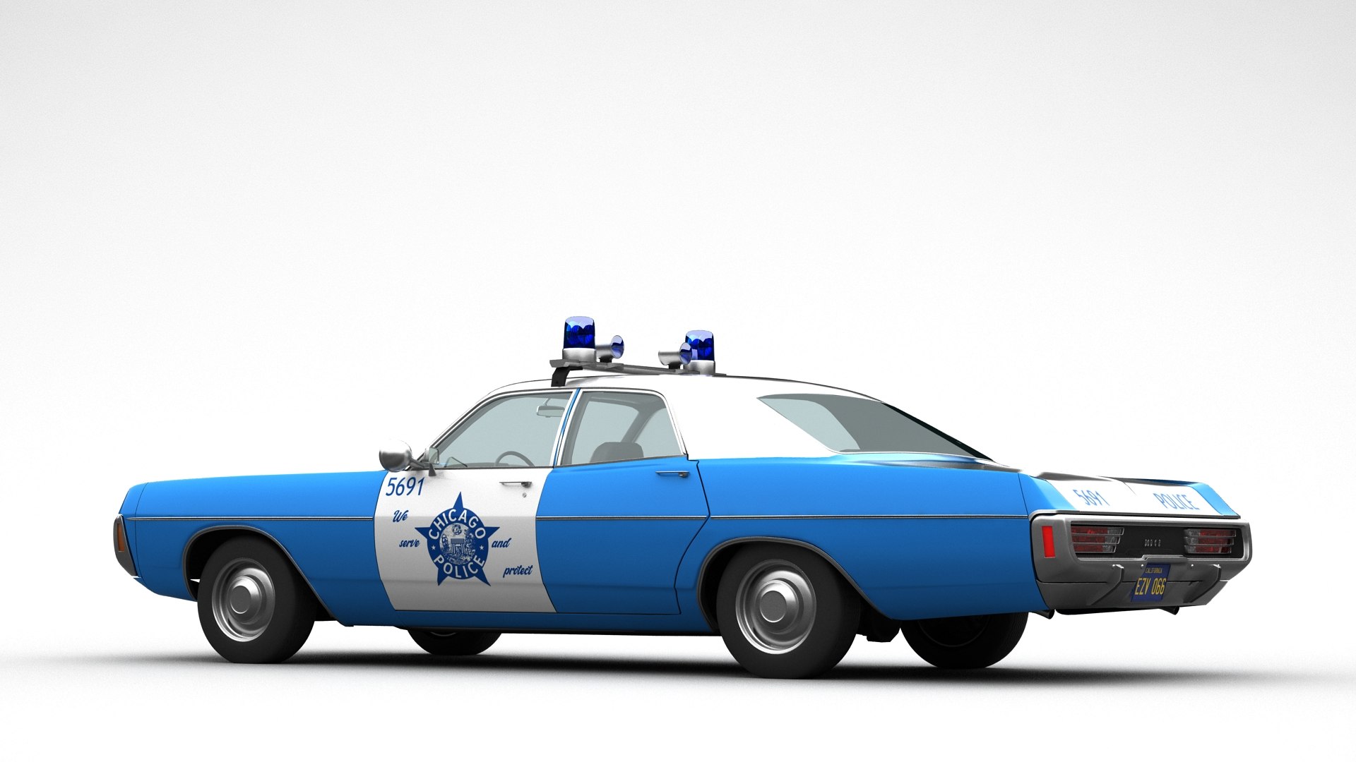 Dodge Polara Police 1971 3D - TurboSquid 1999470