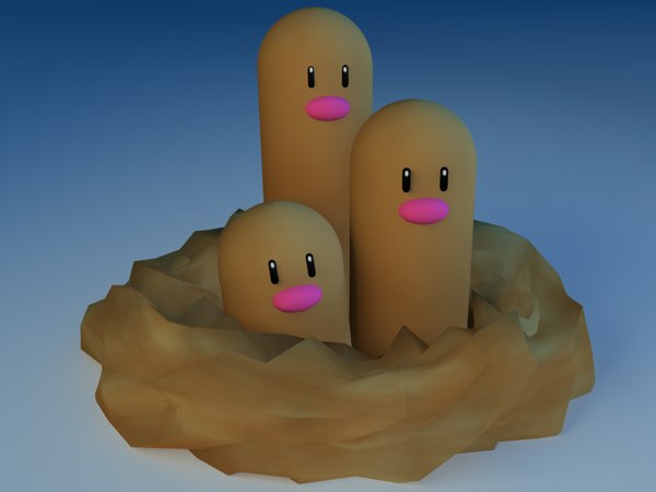 dugtrio 3d c4d