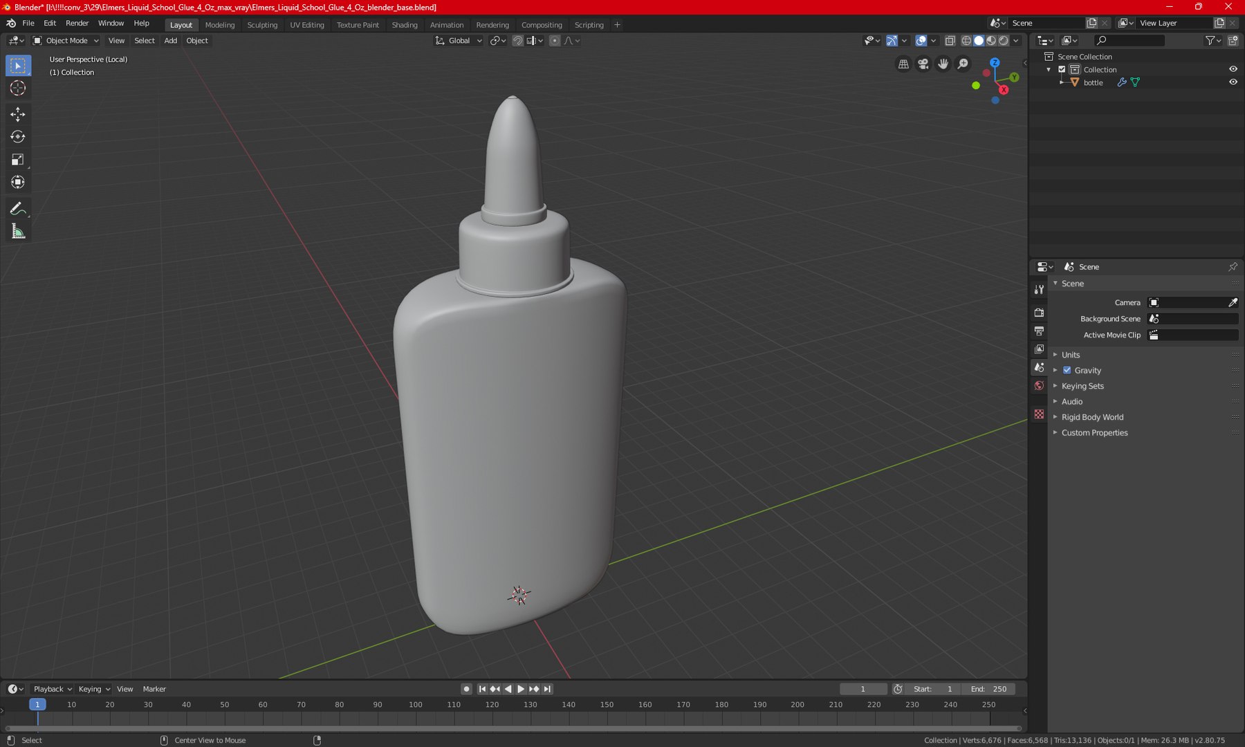 Washable School Glue Elmers 7 Oz 3D Model - TurboSquid 2151614