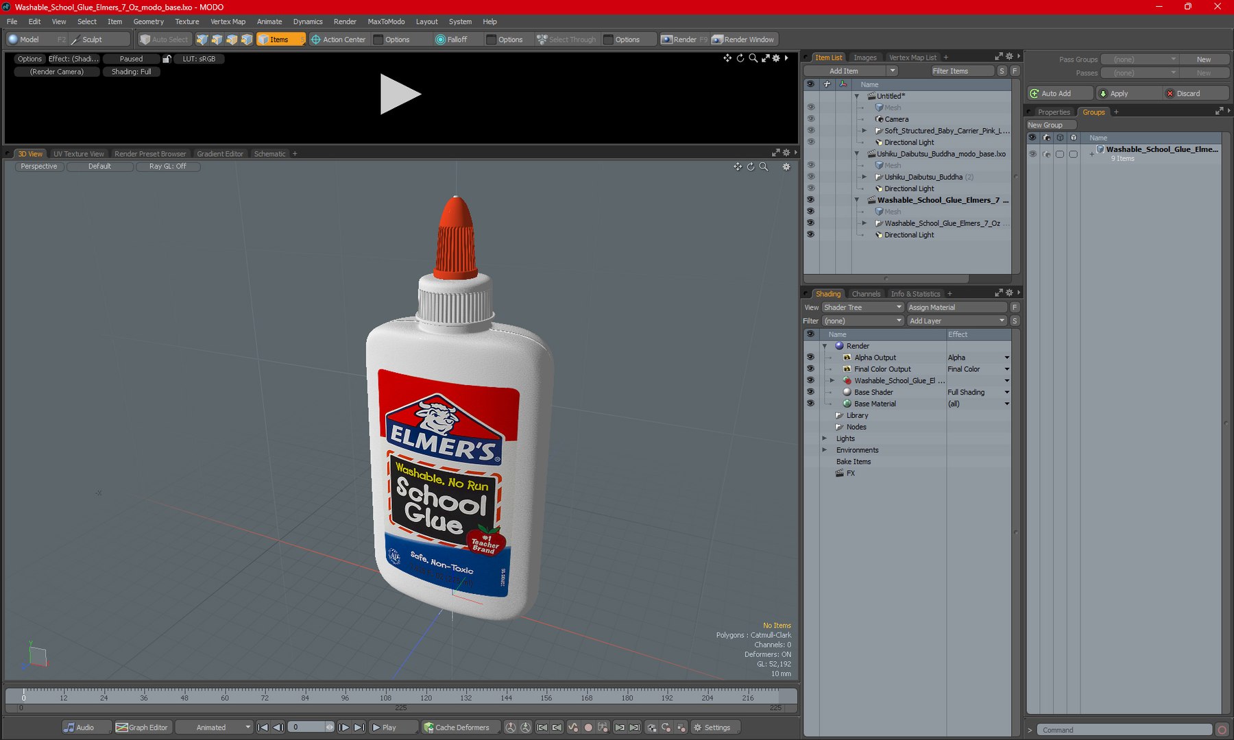 Washable School Glue Elmers 7 Oz 3D Model - TurboSquid 2151614