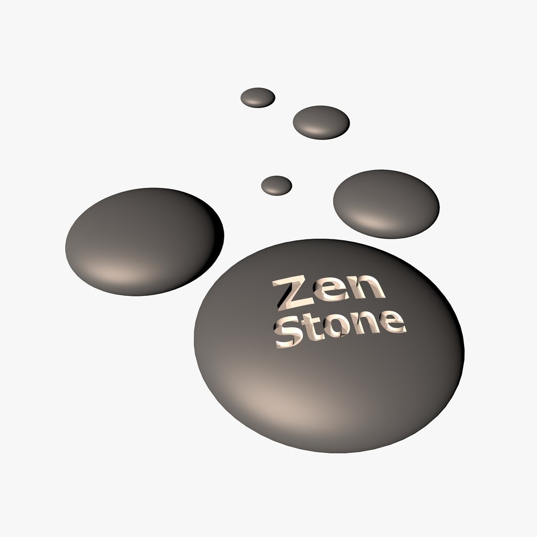 3d Japanese Zen Stones