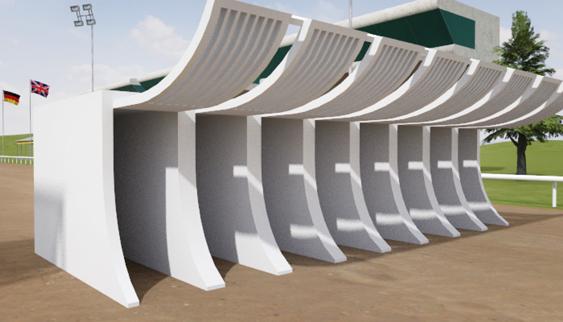 3d Greyhound Racecourse Pack Racing