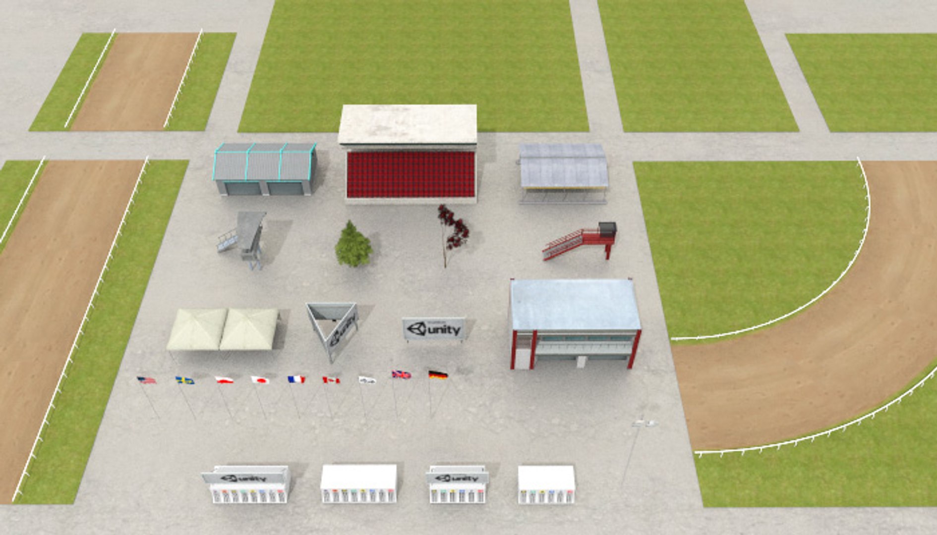 3d Greyhound Racecourse Pack Racing