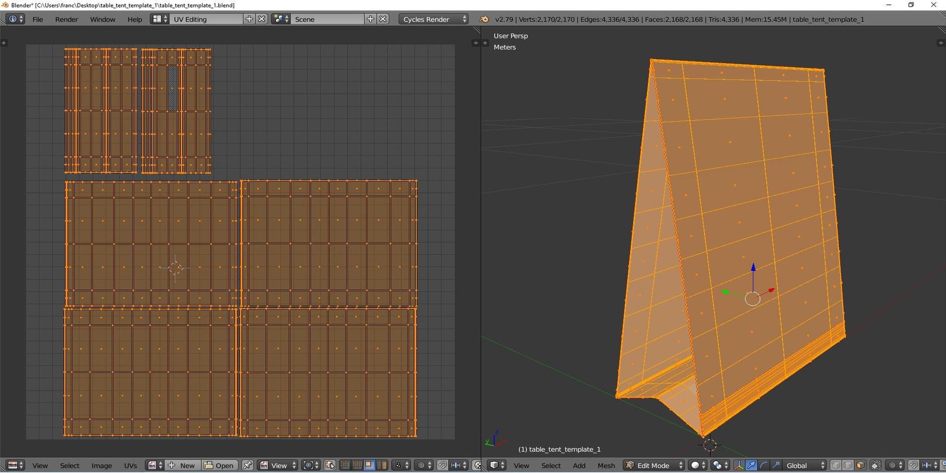 3D Model Table Tent Template 1 - TurboSquid 1431594