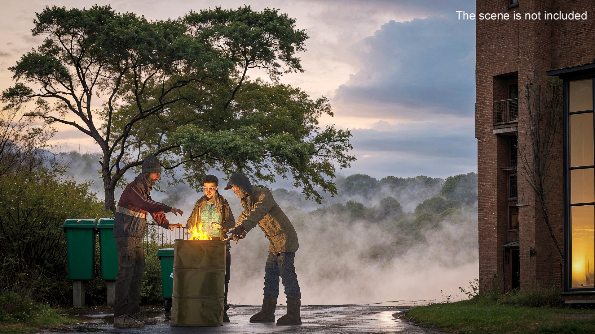 Homeless People Around Barrel Fire 3D Model - TurboSquid 2329762