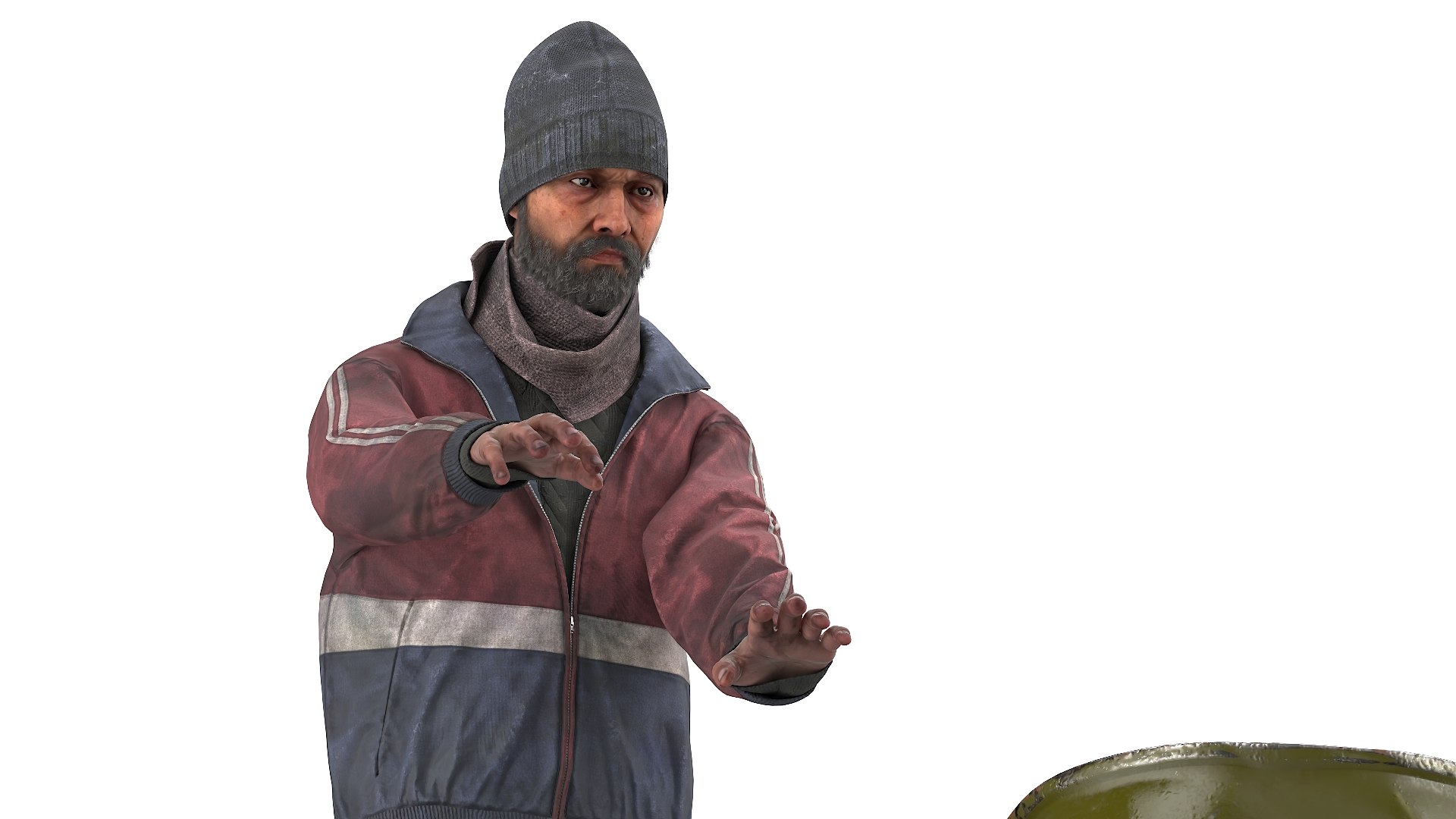 Homeless People Around Barrel Fire 3D Model - TurboSquid 2329762