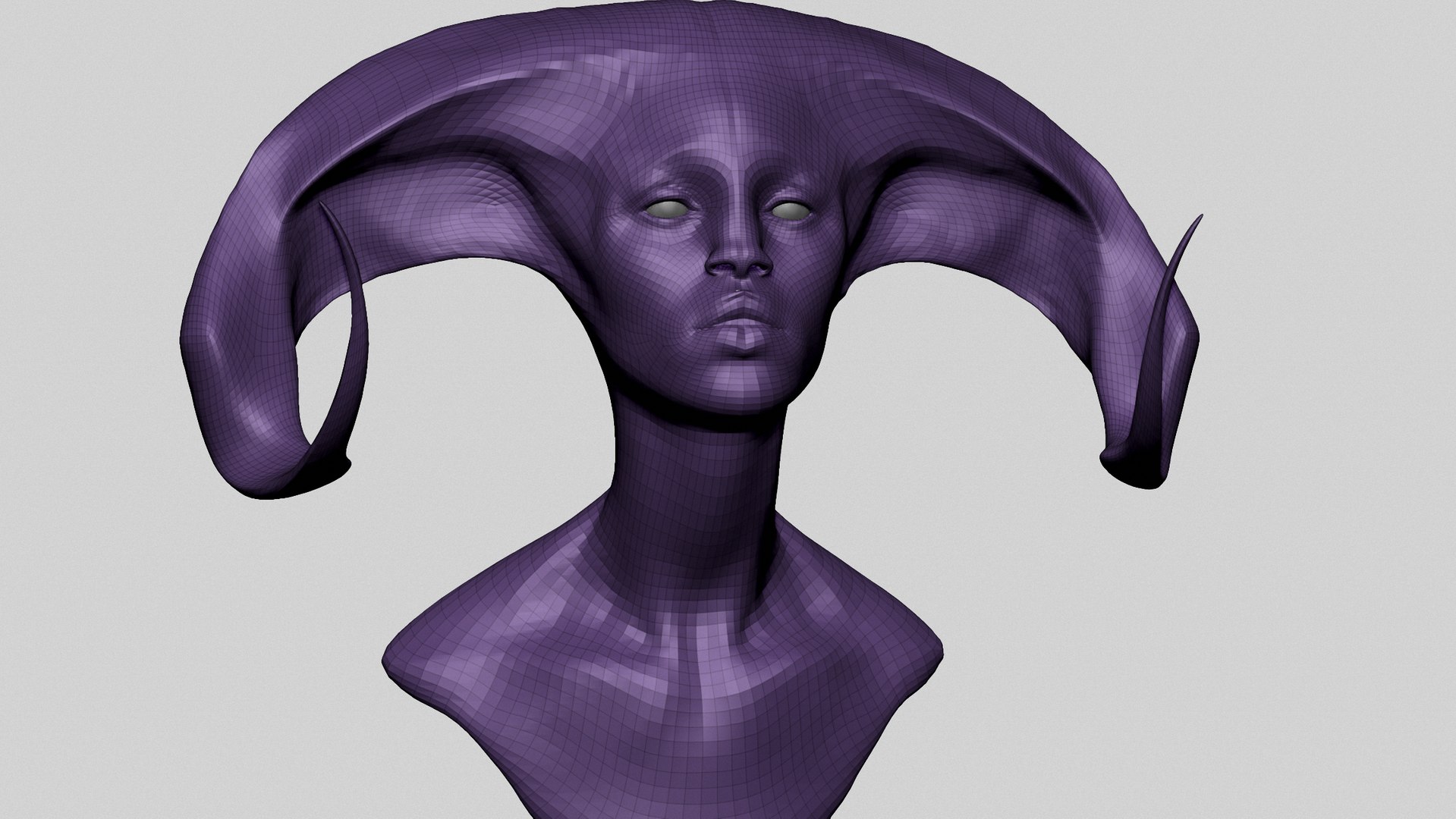 3D Female Creature Bust A Model - TurboSquid 2206361