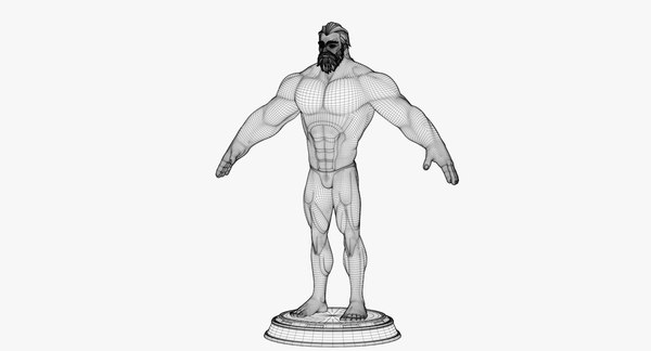 3D wrestler cartoon - TurboSquid 1419527