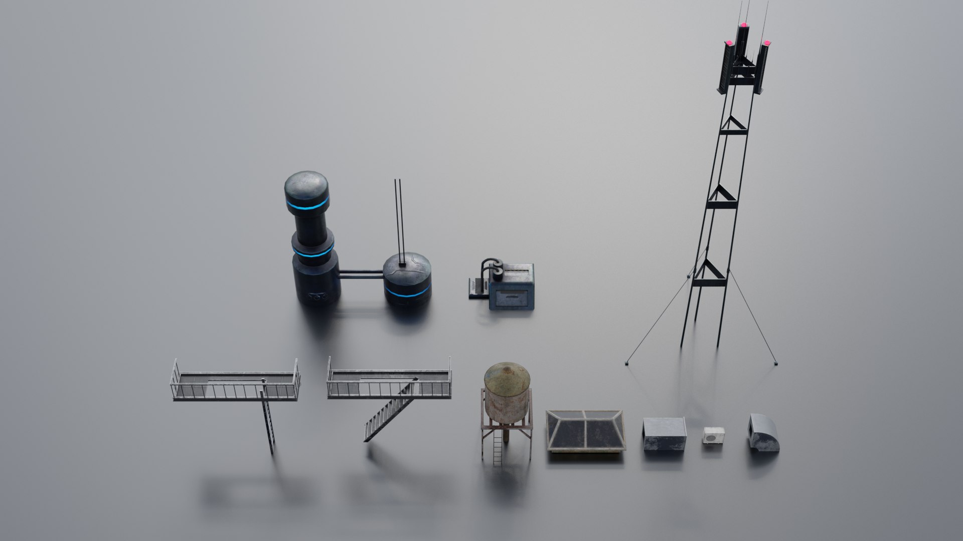 3D Cyberpunk - Asset Pack - All Formats - TurboSquid 1732664