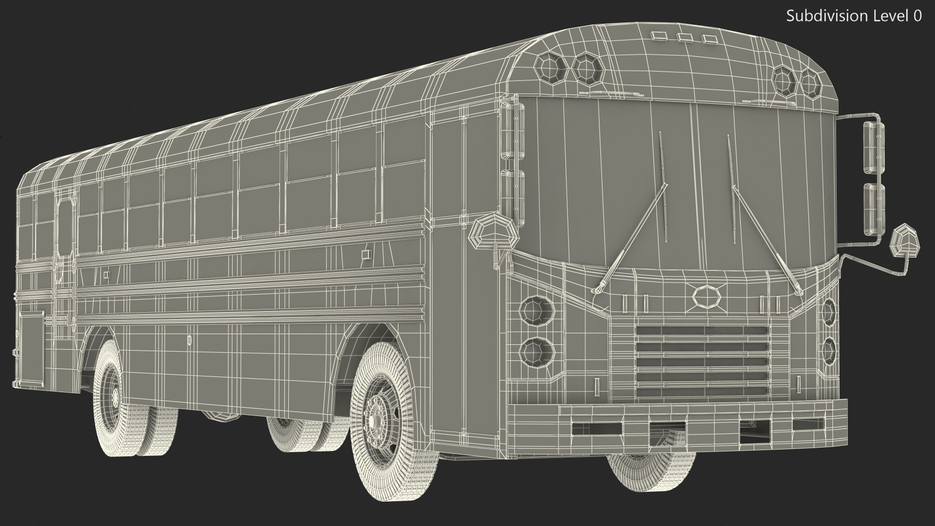 Blue Bird TX3 School Bus Exterior Only 3D Model - TurboSquid 1768491