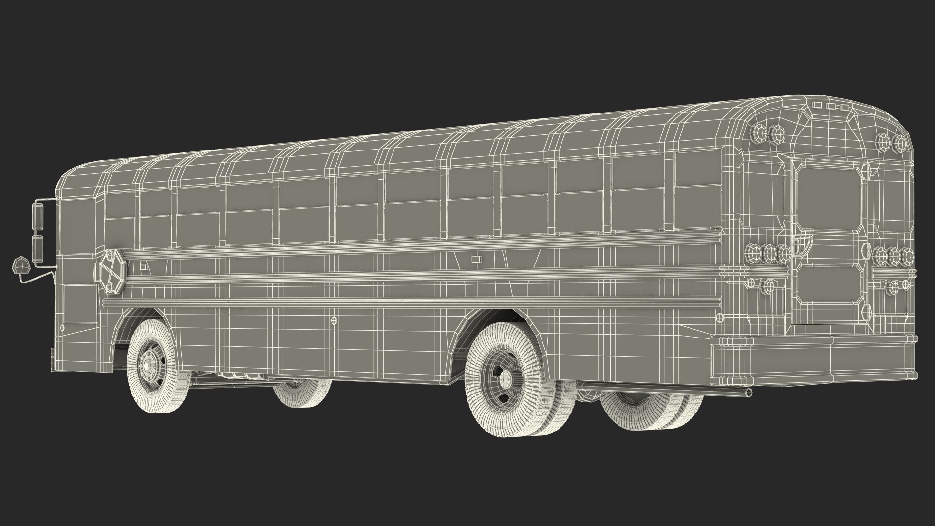 Blue Bird TX3 School Bus Exterior Only 3D Model - TurboSquid 1768491