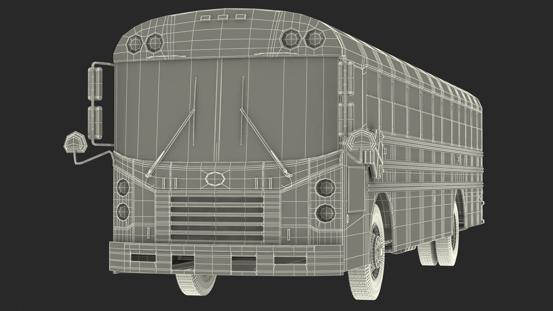 Blue Bird TX3 School Bus Exterior Only 3D Model - TurboSquid 1768491