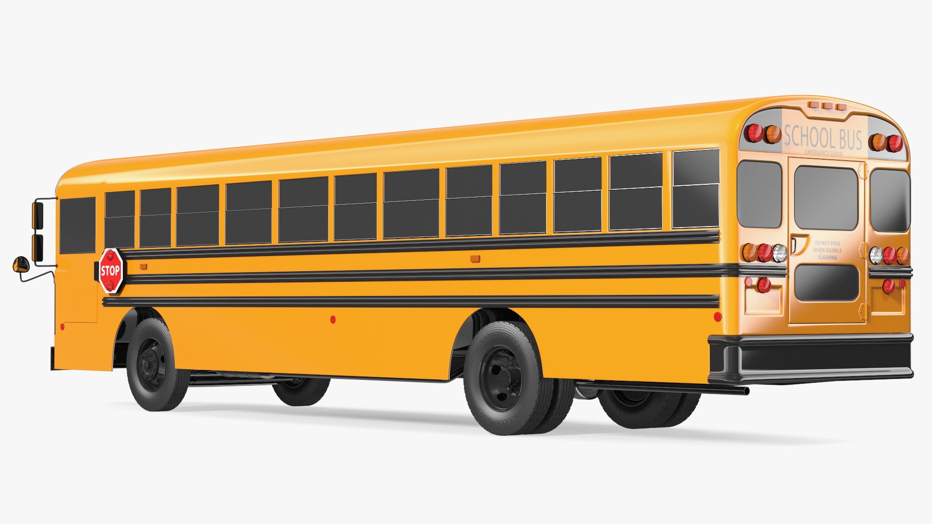 Blue Bird TX3 School Bus Exterior Only 3D Model - TurboSquid 1768491