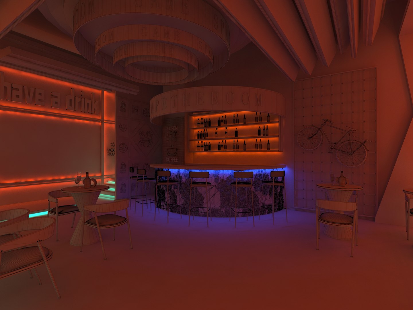 3D Bar Interior - TurboSquid 2365801