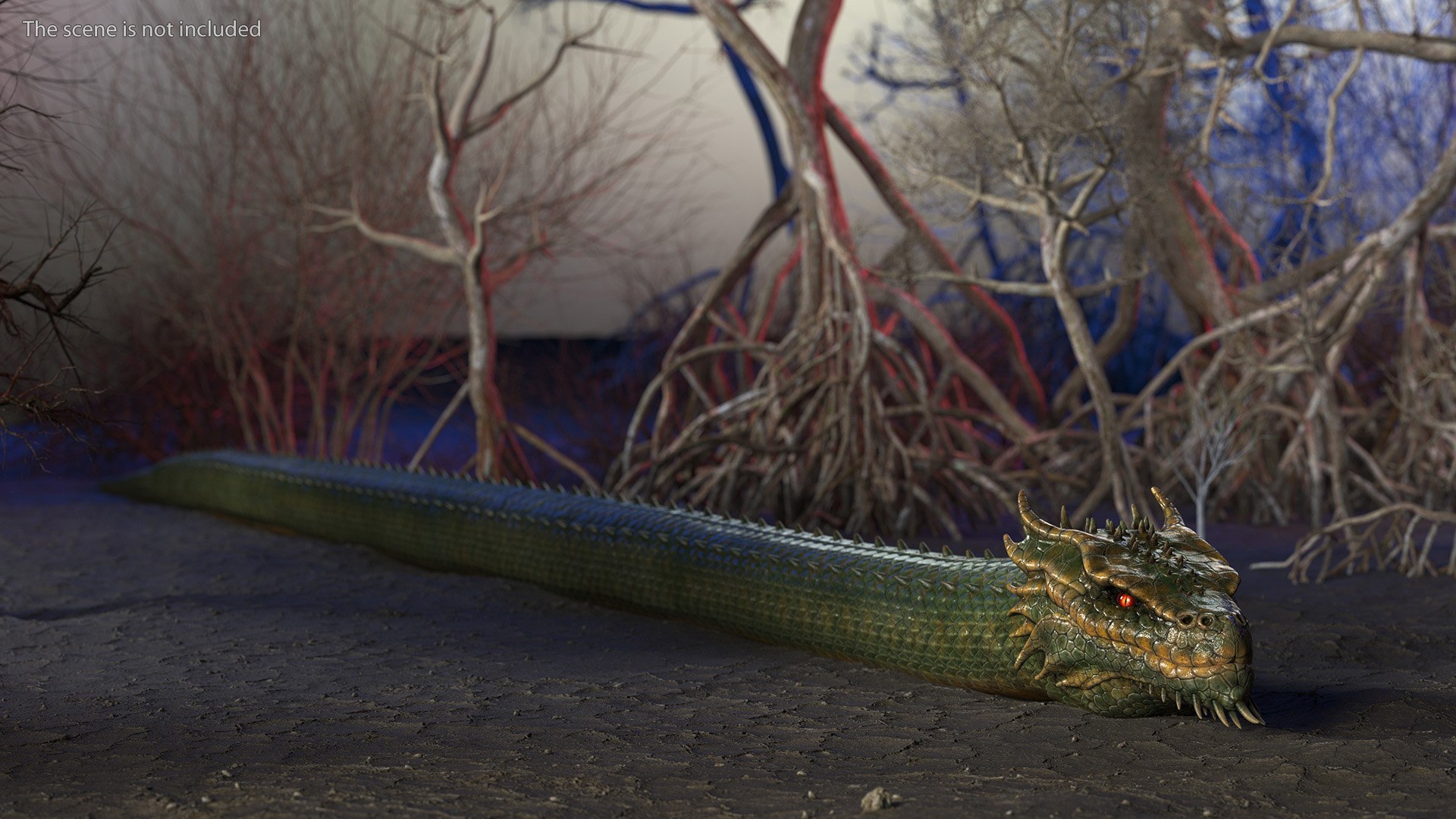 3D Model Mythical Serpentine Dragon Rigged For Cinema 4D - TurboSquid ...