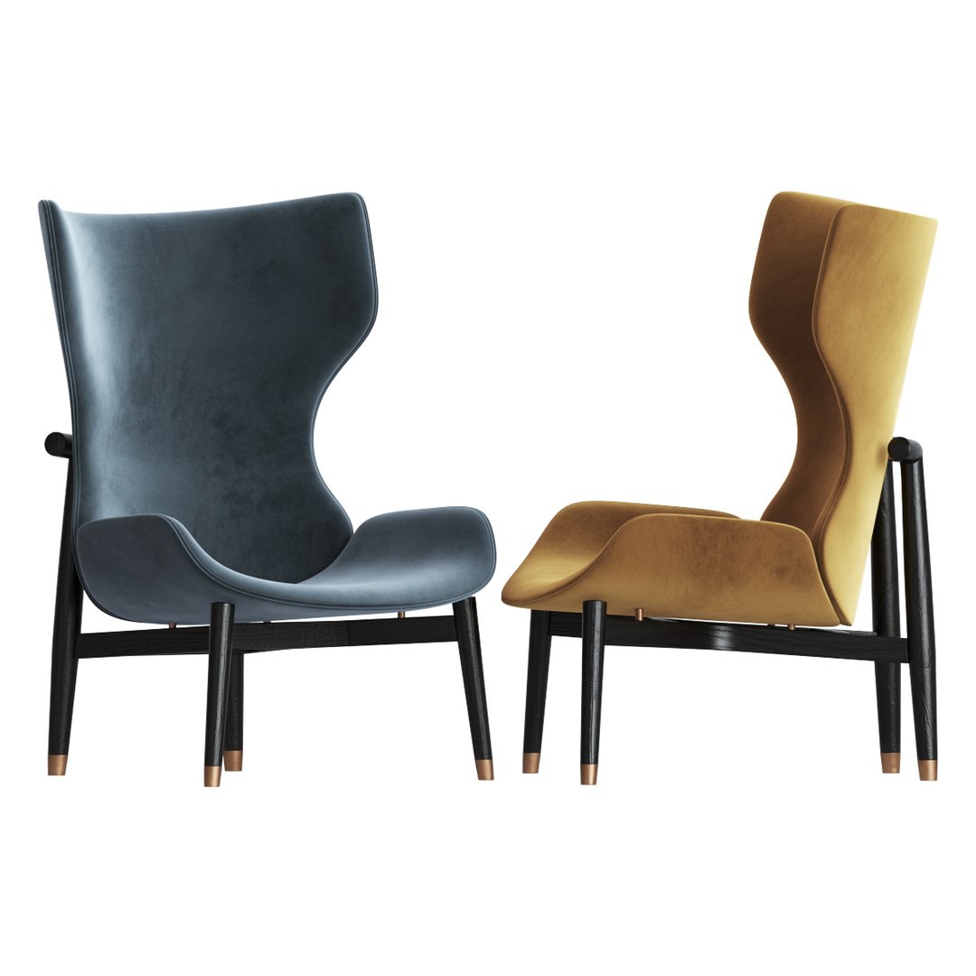 Jorgen armchair baxter 3D model - TurboSquid 1549577