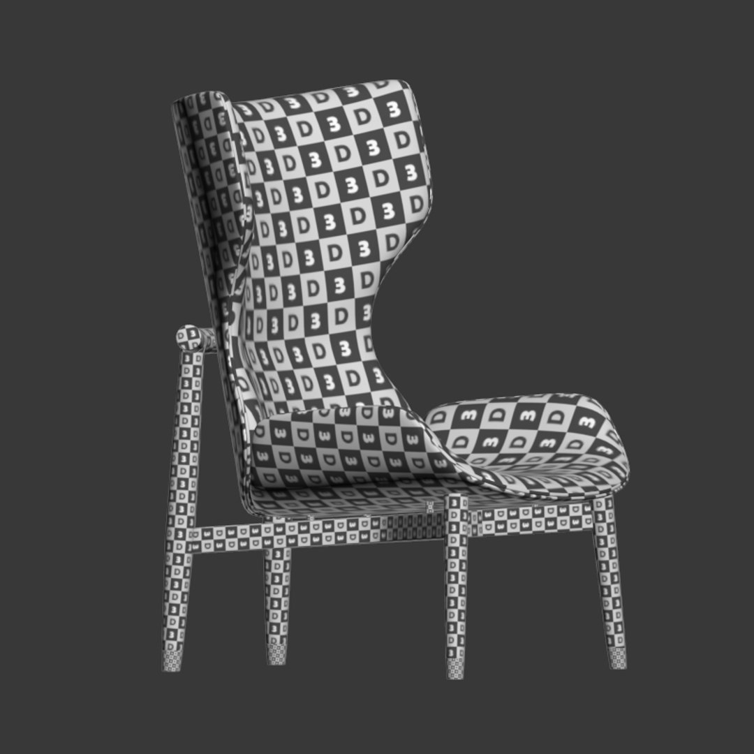 Jorgen armchair baxter 3D model - TurboSquid 1549577