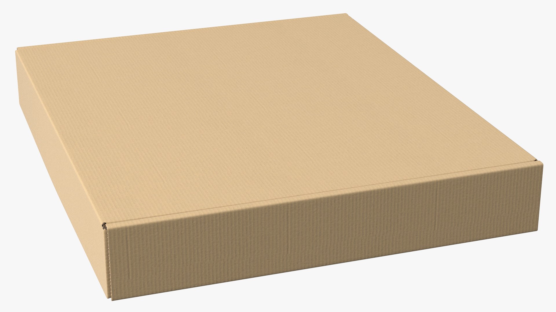 Cardboard Closed Flat Box 3D Model - TurboSquid 2190265
