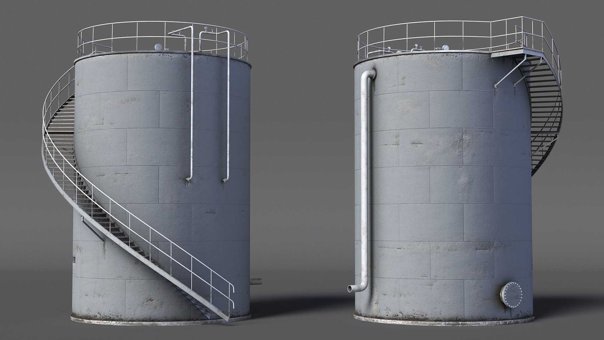 Crude Oil Storage Tank 3D Model - TurboSquid 2117734