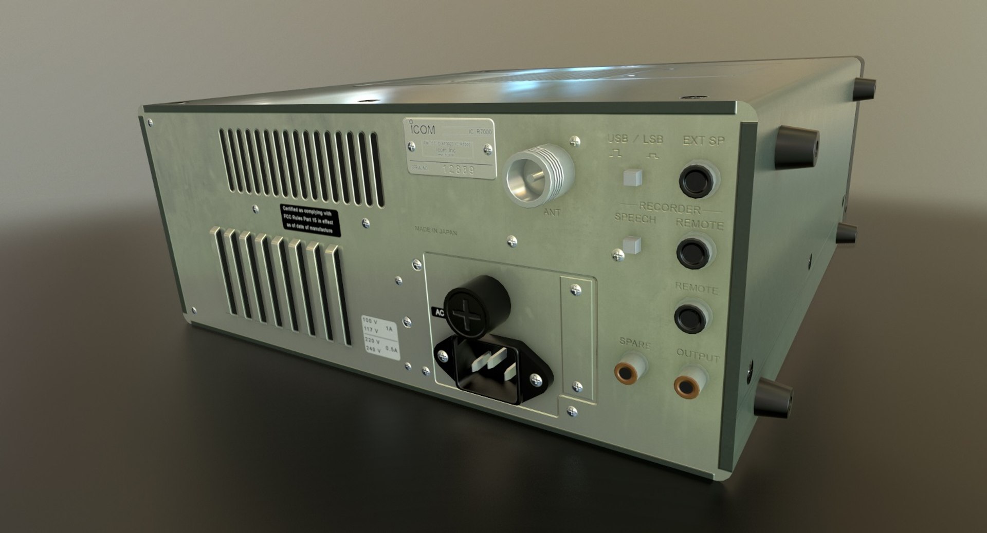 Receiver Icom R7000 3D Model - TurboSquid 1177438