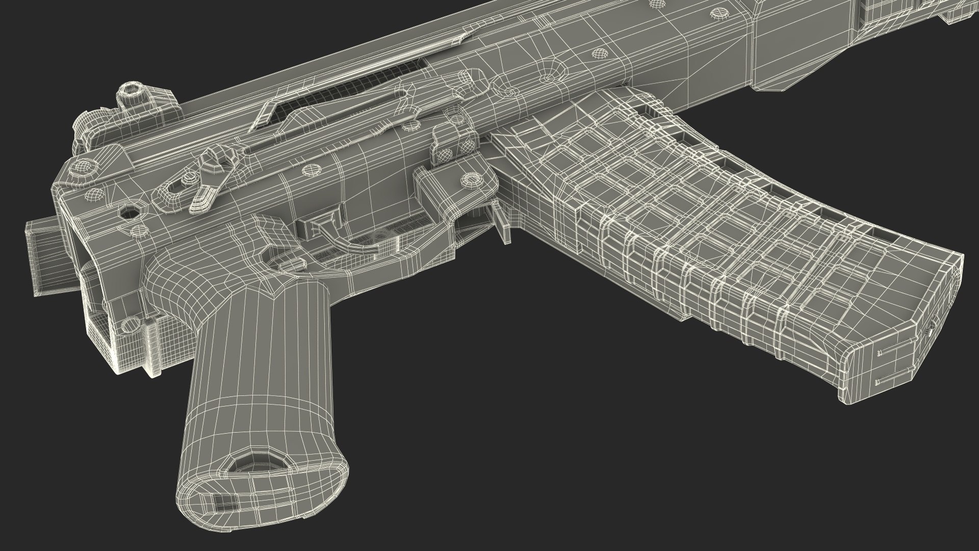3D New AK-12 Automatic Rifle with Folded Stock model - TurboSquid 2131053
