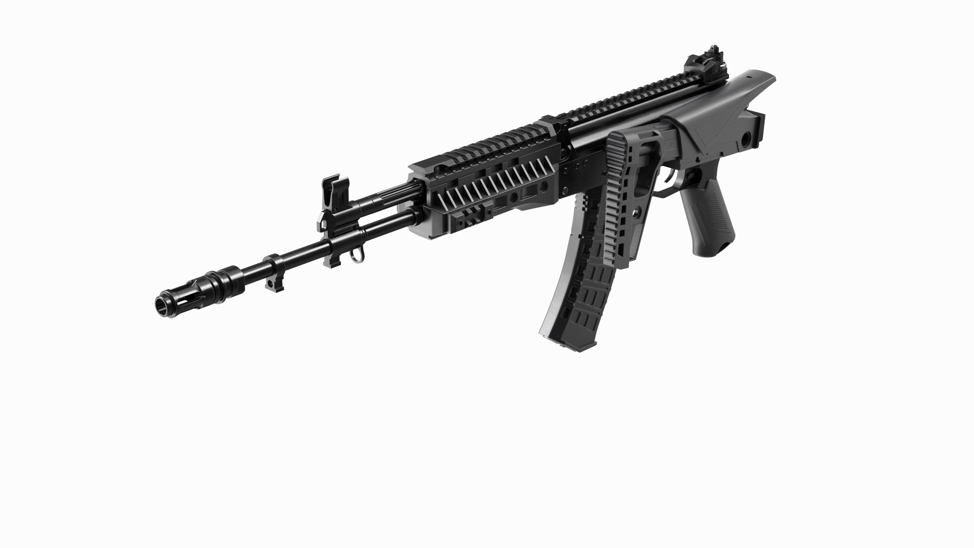 3D New AK-12 Automatic Rifle with Folded Stock model - TurboSquid 2131053
