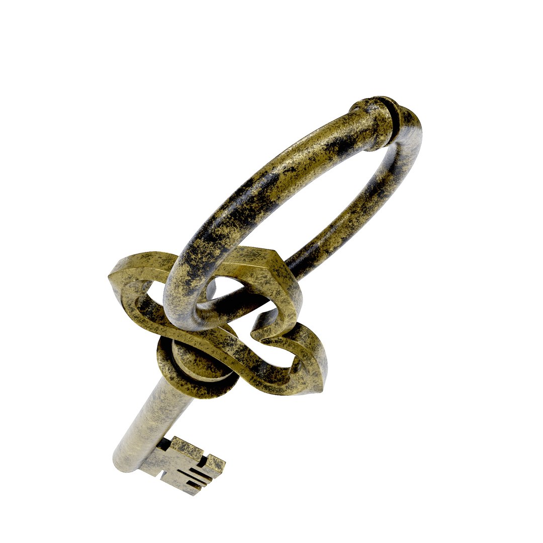 Brass treasure chest key 3d model model - TurboSquid 1976483