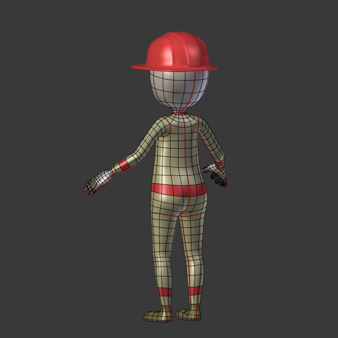 3D Cartoon Firefighter - TurboSquid 1390783