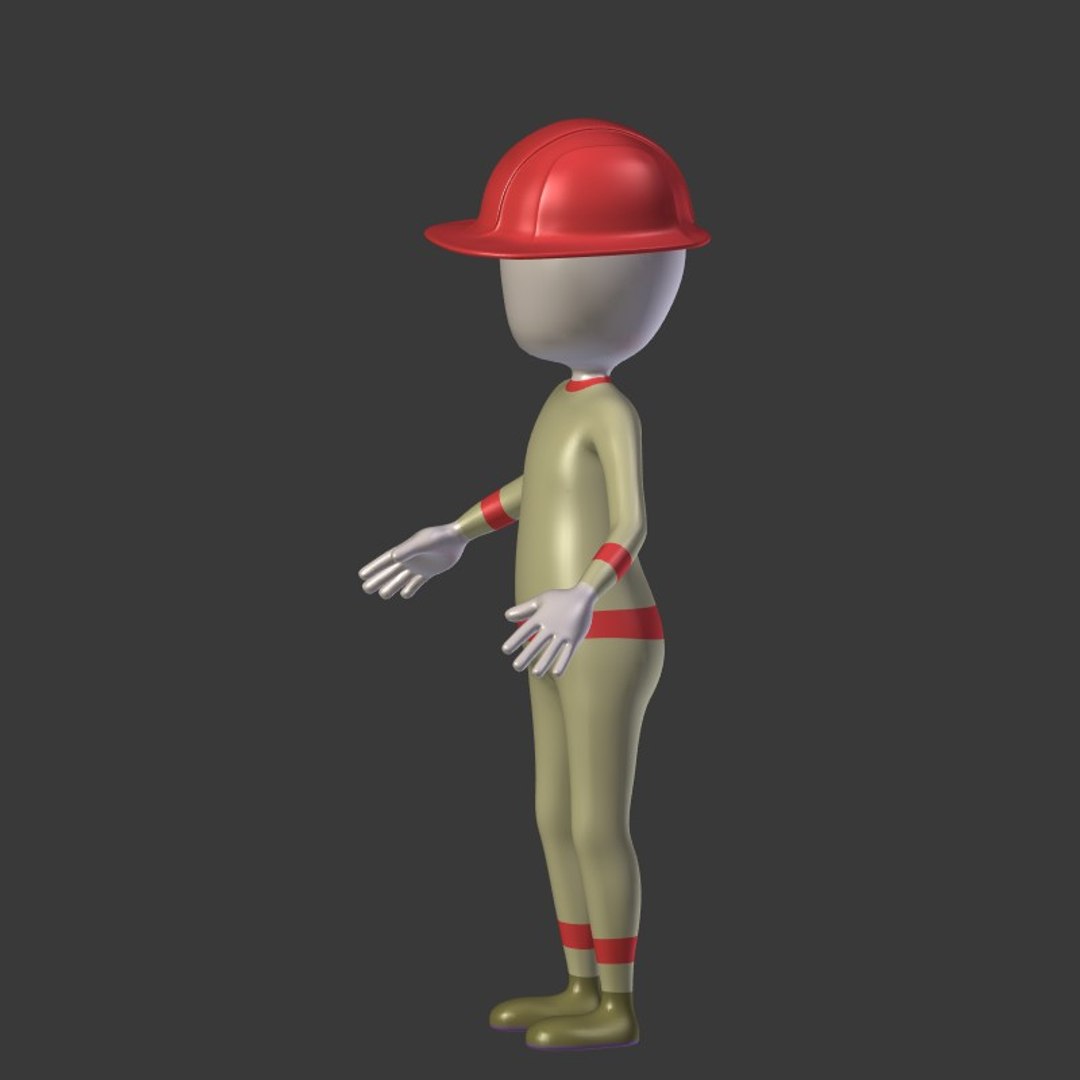 3D Cartoon Firefighter - TurboSquid 1390783