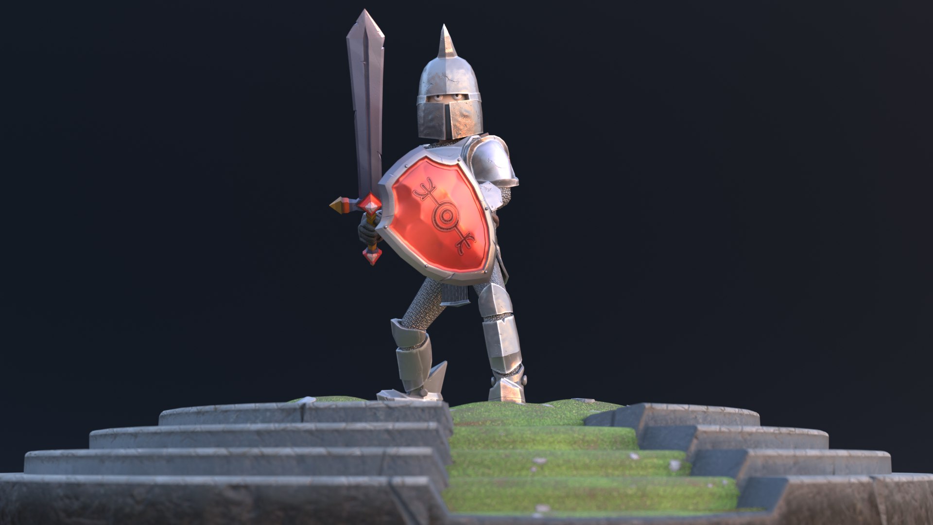 3D Stylized Low Poly Animated Knight Low-poly model - TurboSquid 2035816