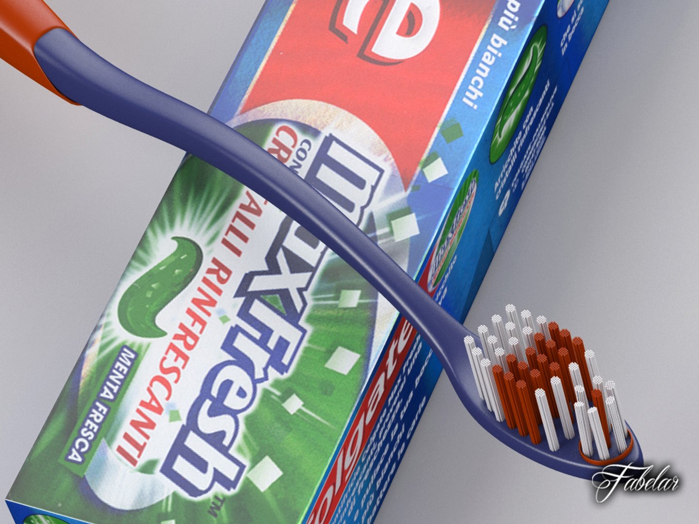 Toothbrush Toothpaste 3d Model