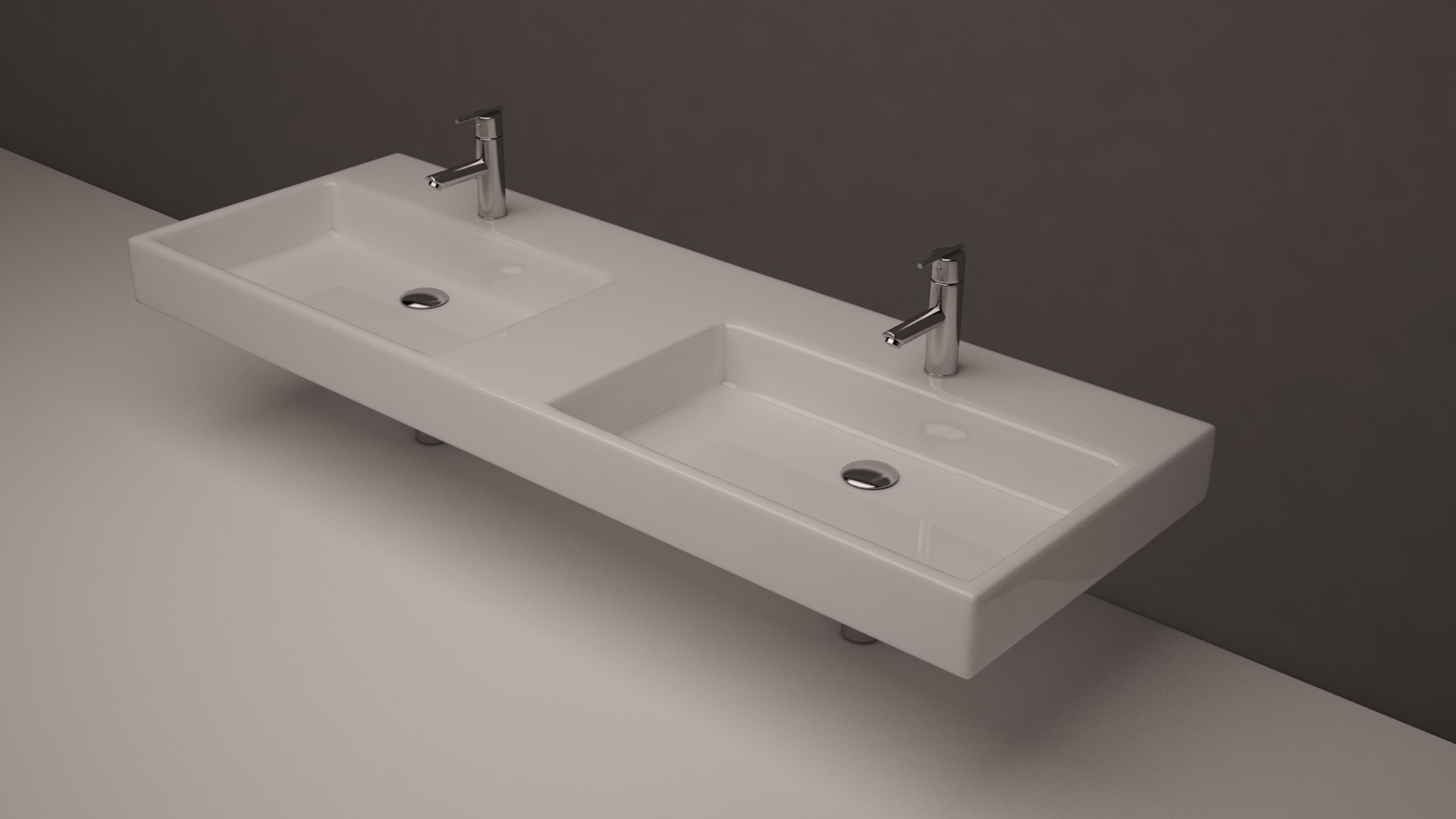 Double Sinks 3d Model
