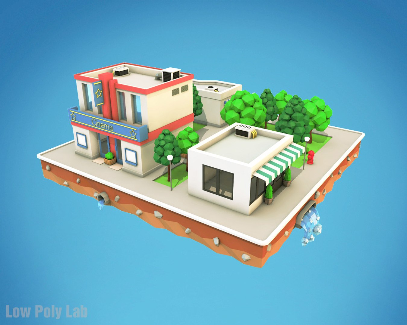3D City Block Model - TurboSquid 1151066