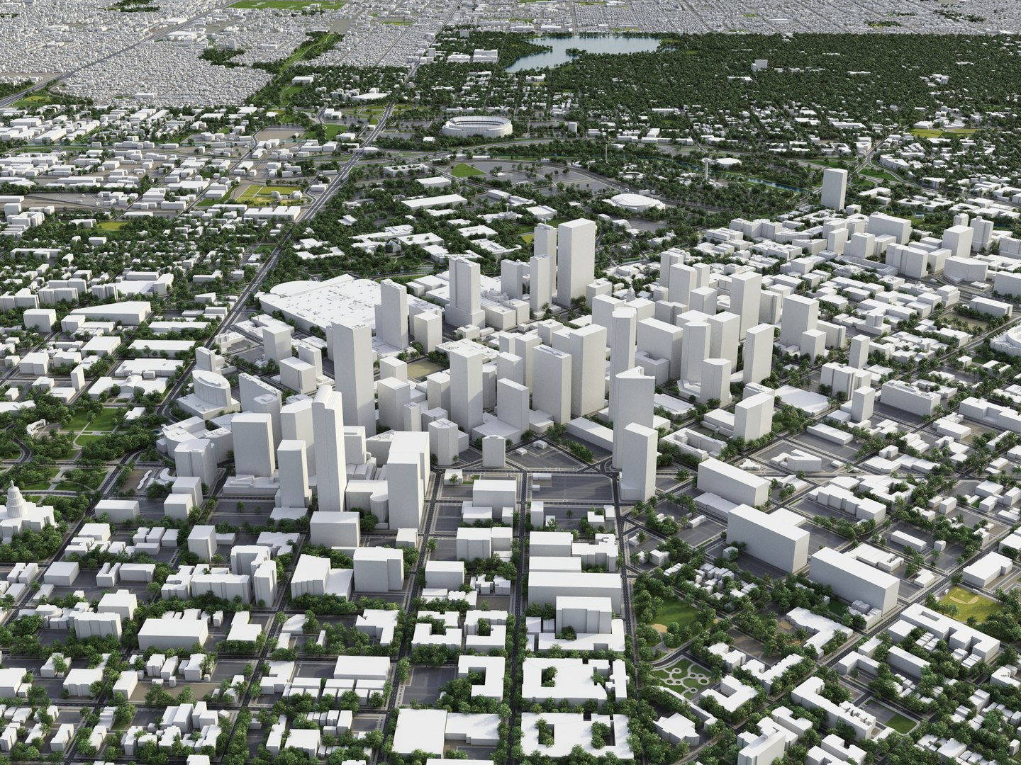 3D Model Denver City Area - TurboSquid 1334285