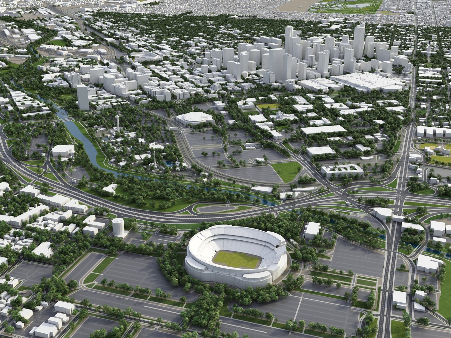 3D Model Denver City Area - TurboSquid 1334285