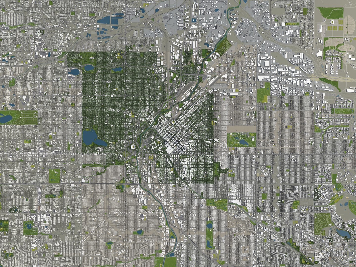 3D Model Denver City Area - TurboSquid 1334285