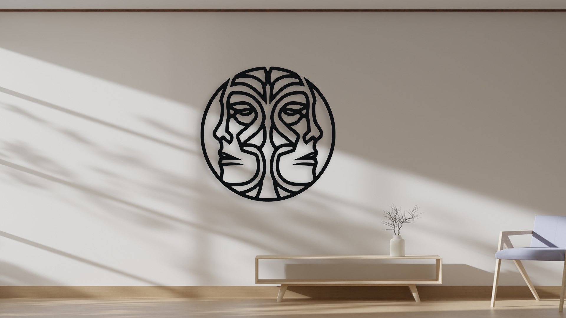 Two Faces Wall Decor 3D - TurboSquid 2431065
