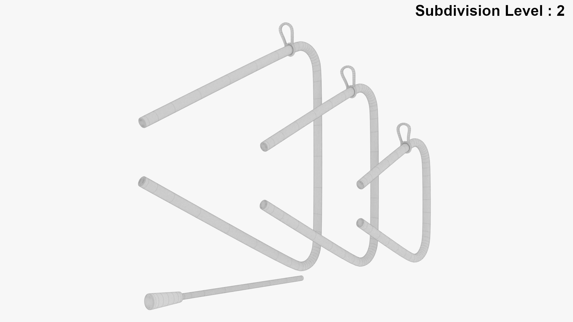 3D Musical Hand Percussion Triangles Model - TurboSquid 2314411