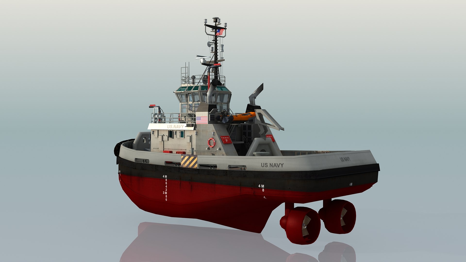 US NAVY Harbour Tug boat YT 3D - TurboSquid 1949300