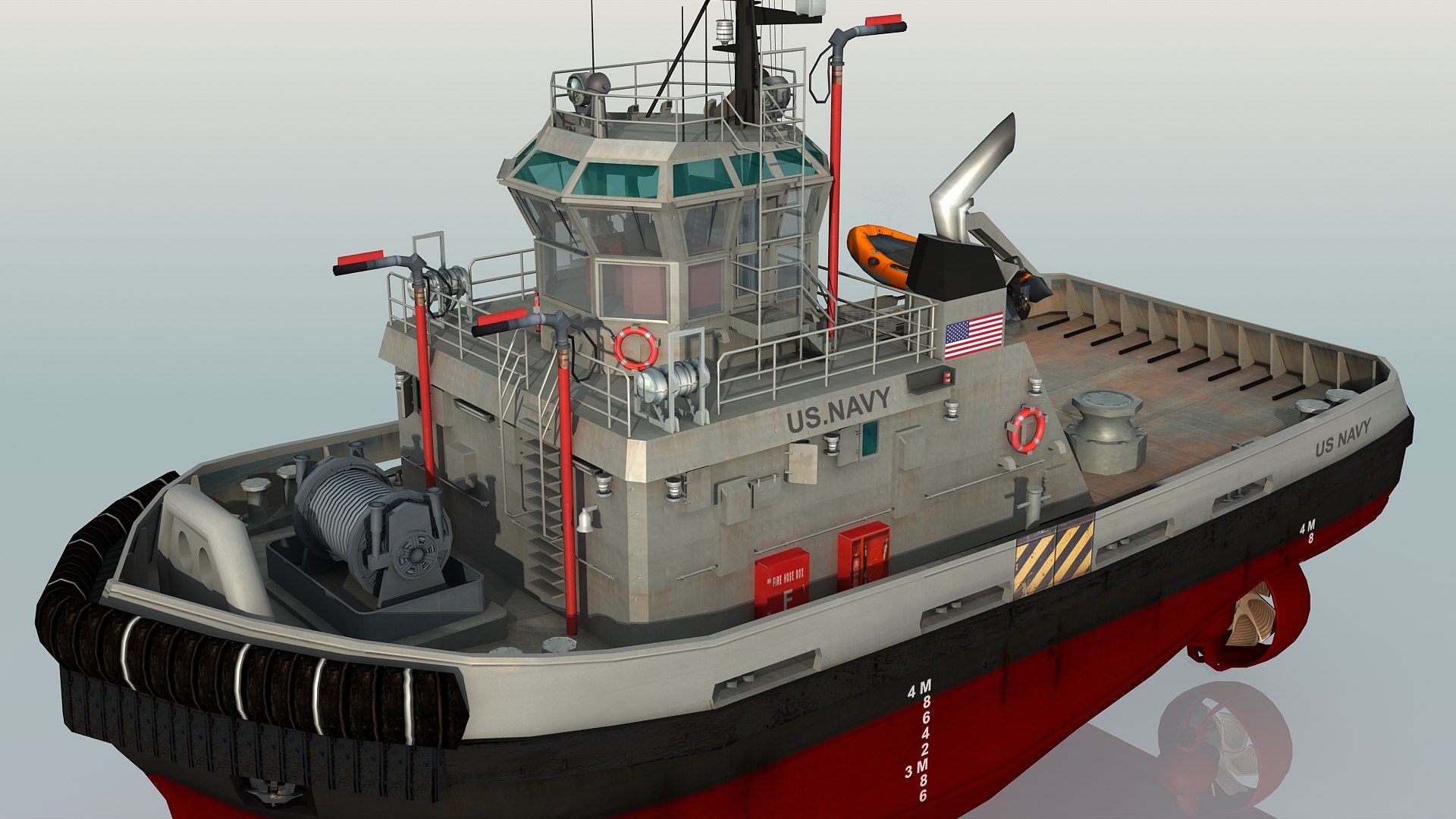 US NAVY Harbour Tug boat YT 3D - TurboSquid 1949300