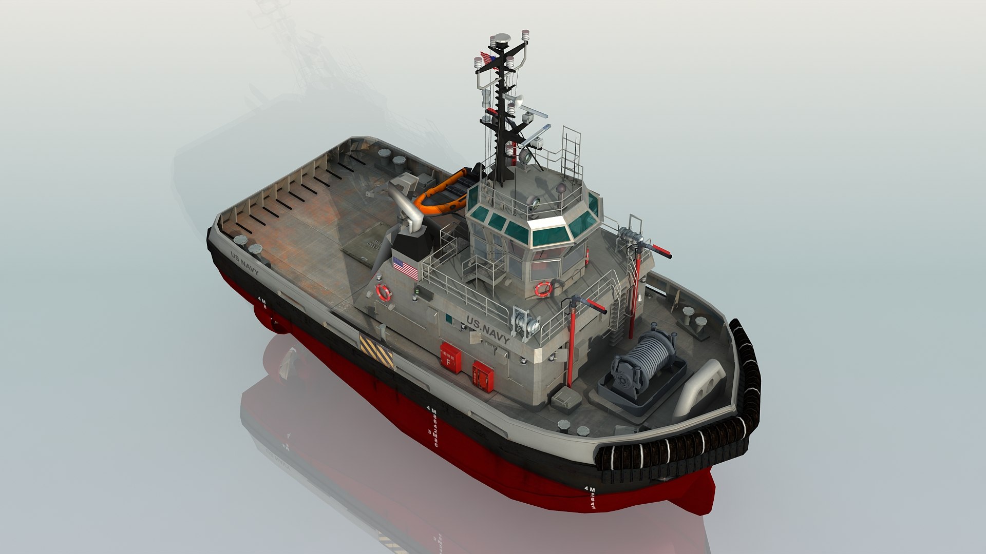 US NAVY Harbour Tug boat YT 3D - TurboSquid 1949300